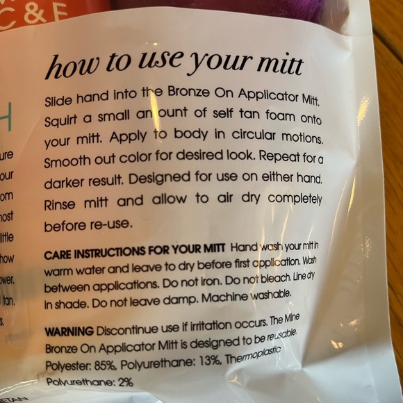 mine | Bath & Body | Mine Tan Body Skin Self Tanning Kit With Mitt Nib ...